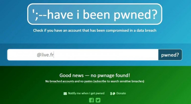 « Have I been pwned » : Un site web pour savoir si un compte mail a été piraté