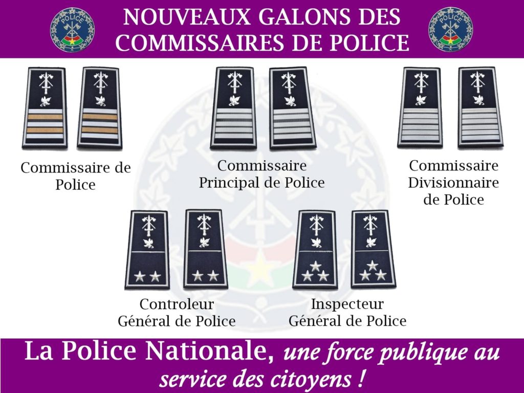 Officialisation des nouveaux galons à la Police Nationale : Les ...